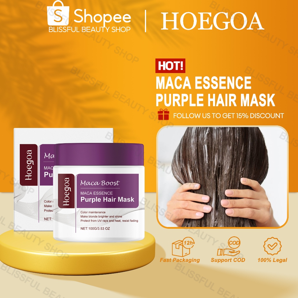 Hoegoa 100g Nourishing Purple Hair Mask Long-Lasting And Non-Fading ...