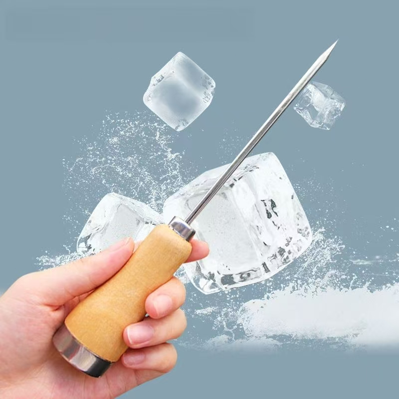 Ice Pick Stainless Steel, Ice Picks for Breaking Ice Ice Pick with Wood ...