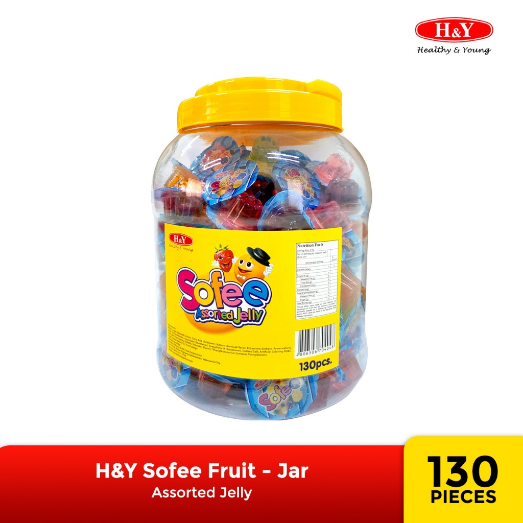 H&Y Sofee Jelly Jar (Assorted Fruit Flavor) 130pcs | Shopee Philippines