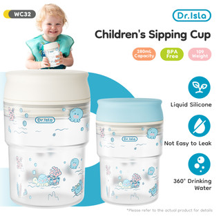 Dr.isla Water Bottle For Kids 360° Sessile Liquid Silicone Does Not ...