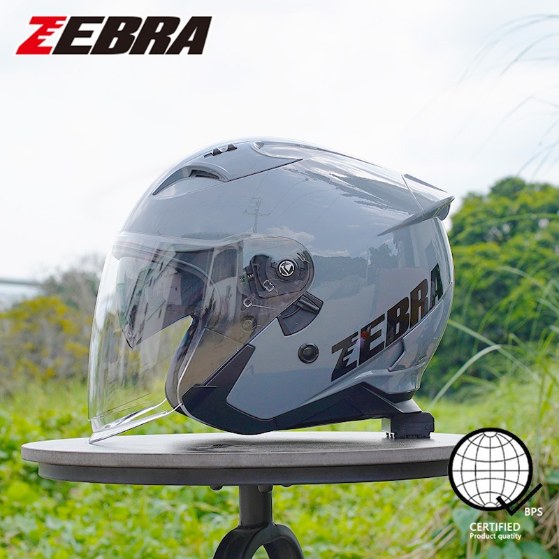 𝟏𝟎𝟎% 𝐋𝐞𝐠𝐢𝐭 ZEBRA YM-902 Half Face Helmet Dual Visor Helmet For ...