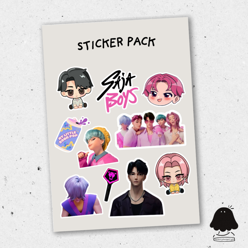 Saja Boys K-pop Demon Hunters Sticker Set For Journals and Scrapbooks ...