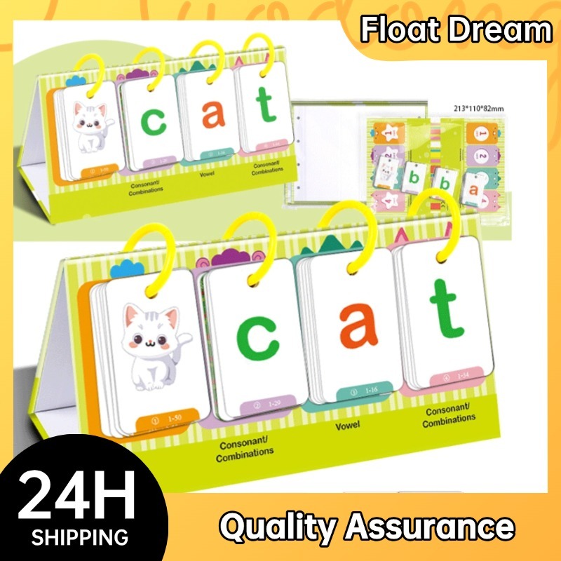 129Pcs Educational Learning CardsKids Alphabet Spelling English Words ...