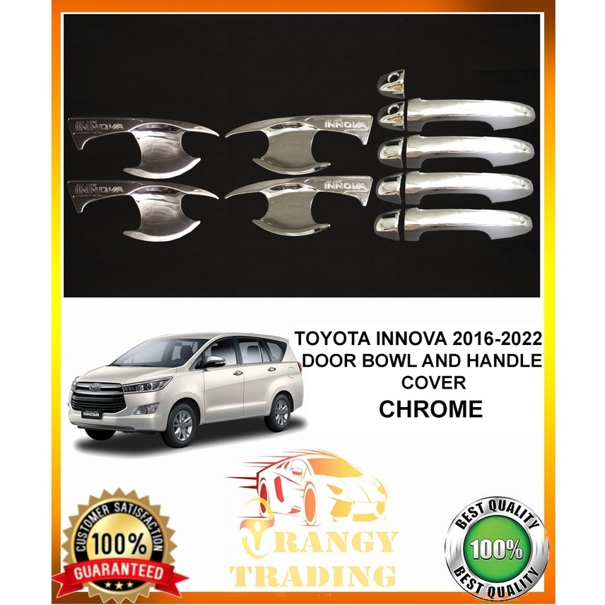 Toyota Innova 2016 to 2025 Door bowl and handle cover chrome 2017 2018 ...