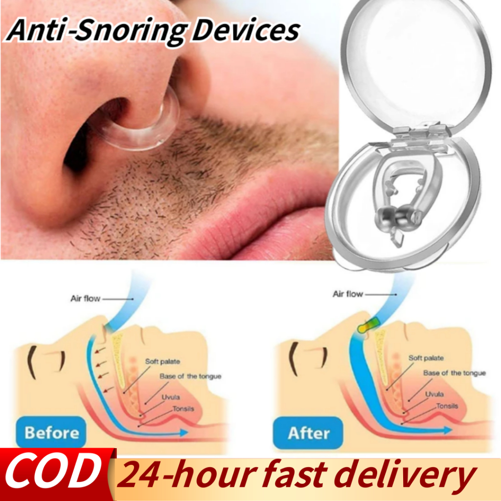 【HOT】Magnetic Anti Snore Device Stop Snoring Nose Clip Easy Breathe ...