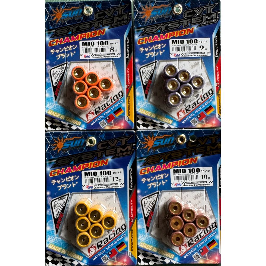 SUN RACING PULLEY BALL MIO SPORTY/100 8g,9g,10g,12g | Shopee Philippines