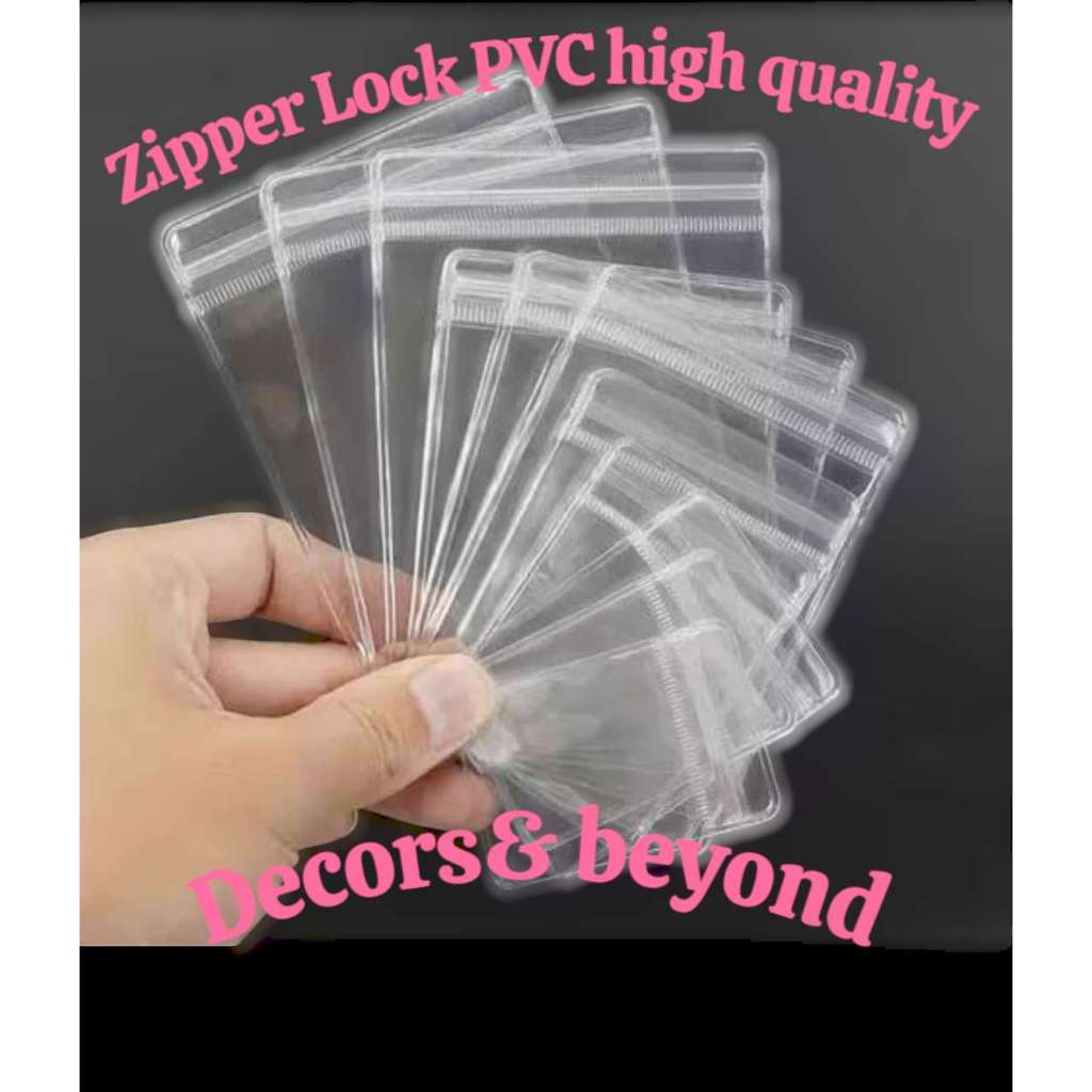 Decors and Beyond zipper lock pvc bag high quality 100pcs plastic PVC ...