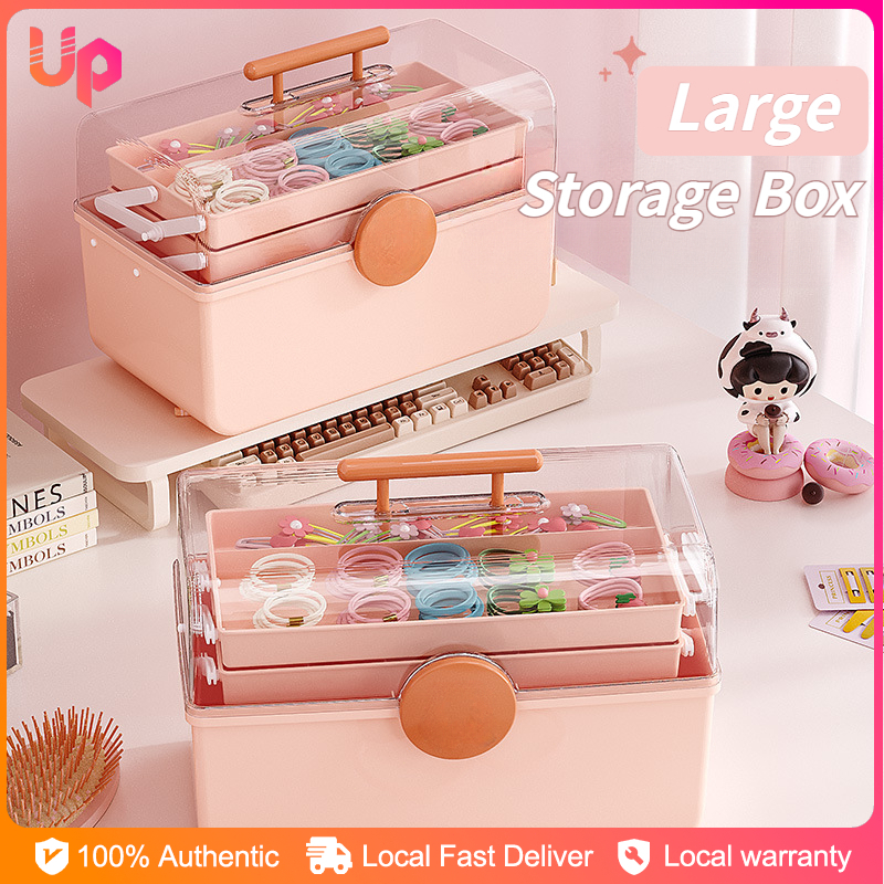 3 Layers Multifunctional Storage Box Organizer Household Portable ...
