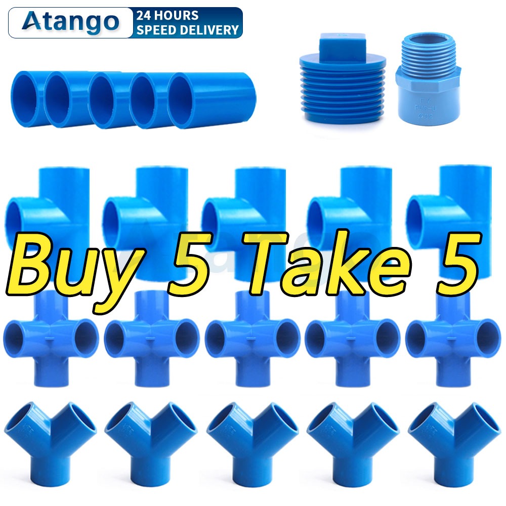 10pcs Pvc Blue Fitting Pipe Fittings For Plumbing Coupling/Elbow/Plug ...