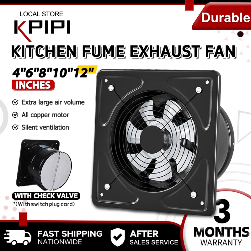 Exhaust Fan Low Noise Kitchen Exhaust Fan Wall Mounted Home Exhaust Fan ...