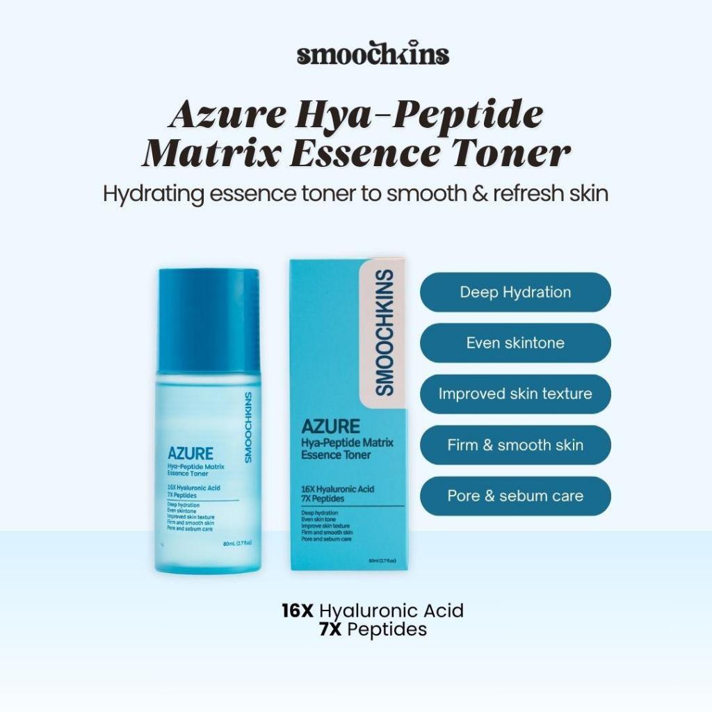 Smoochkins Azure Hya-Peptide Essence Toner 80ml - Hydrating Toner with ...