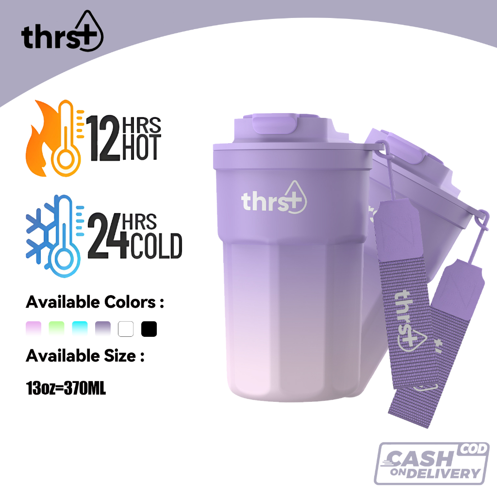 thrst（13oz）Ceramic liner Stainless Steel Coffee Mug With Lid Vacuum ...