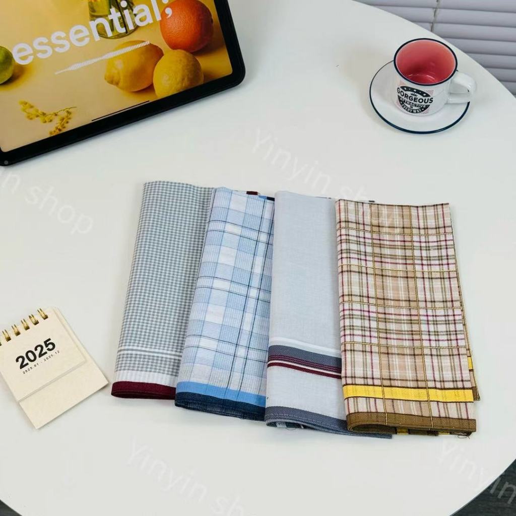 Yinyin 6 Pcs or 12 Pcs Cotton Handkerchief For Men and Women Cotton ...