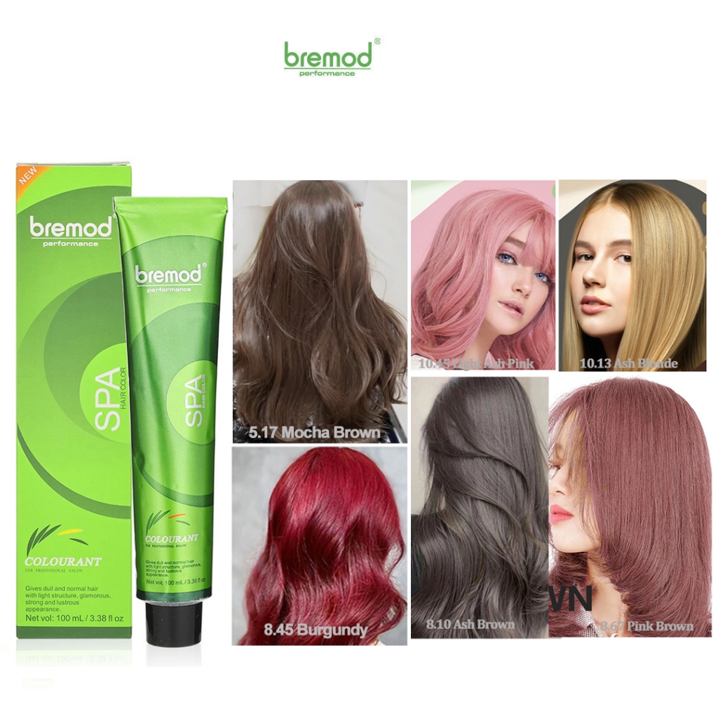 Bremod Hair Color 6.17 Honey Tea Brown Milk Tea Ash 8.17 Pink Purple ...