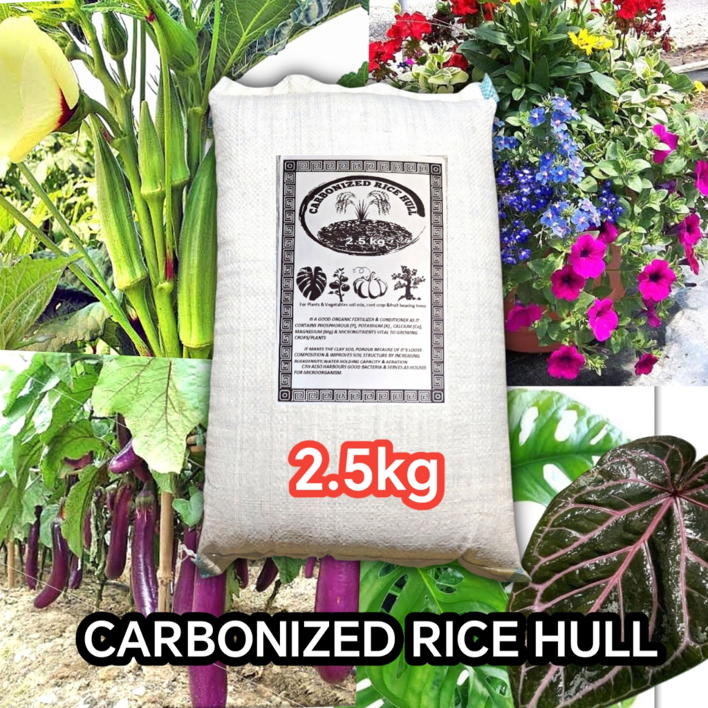 2.5 kilos Carbonized Rice Hull 1 sack | Shopee Philippines