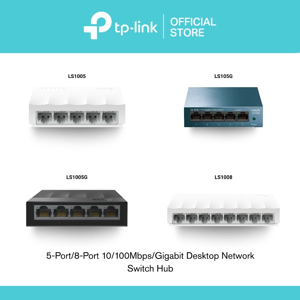 TP-Link | LS1005/LS105G/LS1005G/LS1008 | 5-Port/8-Port Gigabit Desktop ...