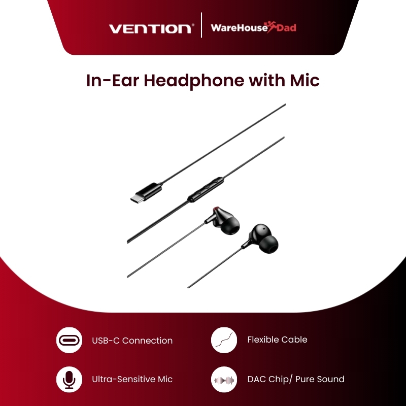 Vention USB-C In-Ear Headphone with Mic l GBB | Shopee Philippines