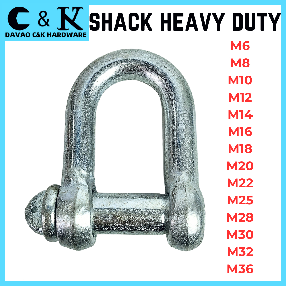 CK-S M6-M20 D-type Clamp Alluminum Unloading Hook Horseshoe Shackle ...