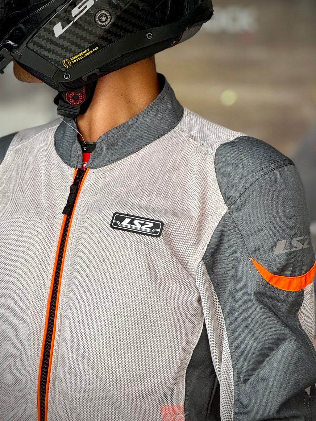 Motorcycle Riding Jacket - LS2 Airy Evo Man - Padded - Lightweight Mesh ...