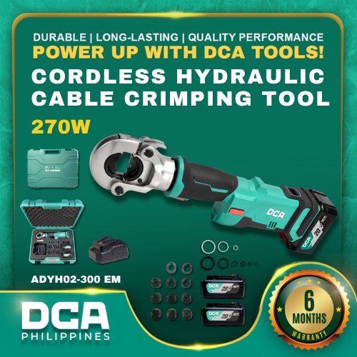DCA ADHY02-300 Cordless Hydraulic Cable Crimping Tool 270W | Power Tool ...