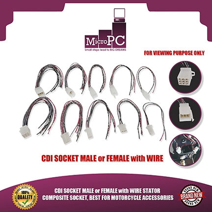 MICRO PC CDI SOCKET MALE or FEMALE with WIRE STATOR COMPOSITE SOCKET ...