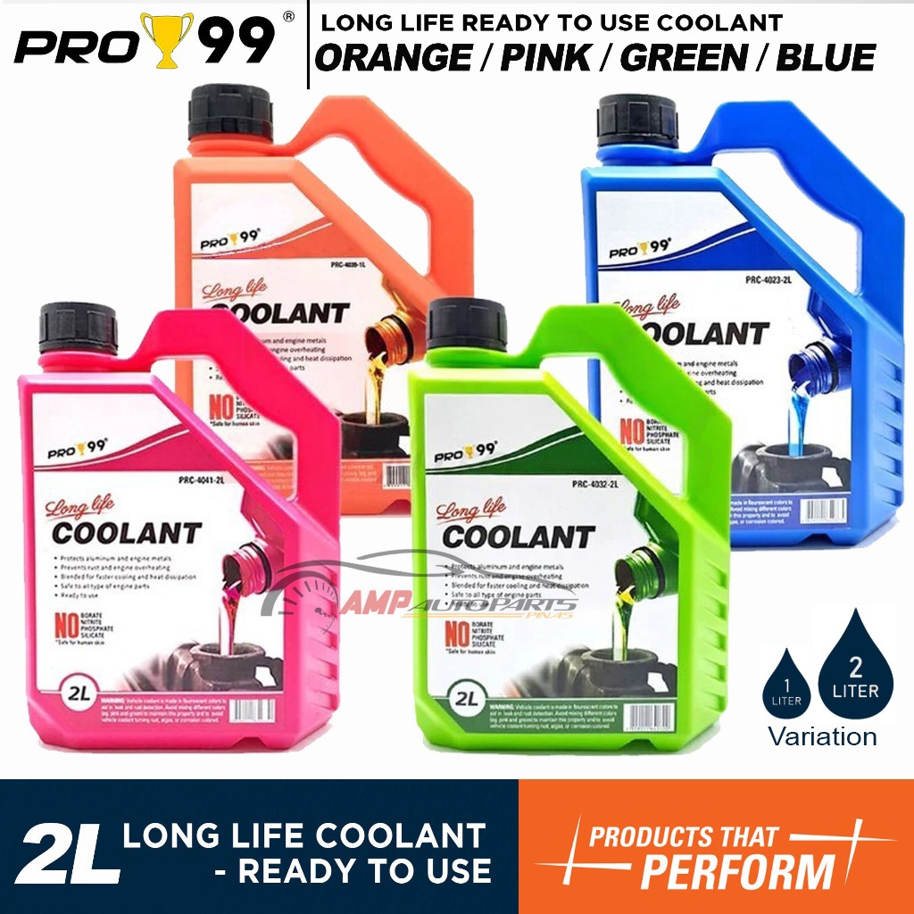 Pro-99 Long Life Antifreeze Coolant Ready to use 2 Liters / 1Lit ...