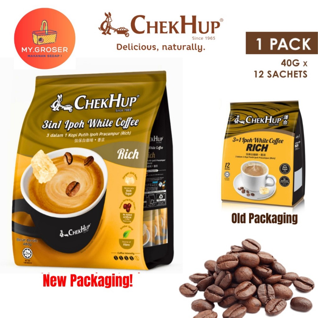 Chek Hup 3 in 1 Ipoh White Coffee Rich (40g x 12s) | Shopee Philippines