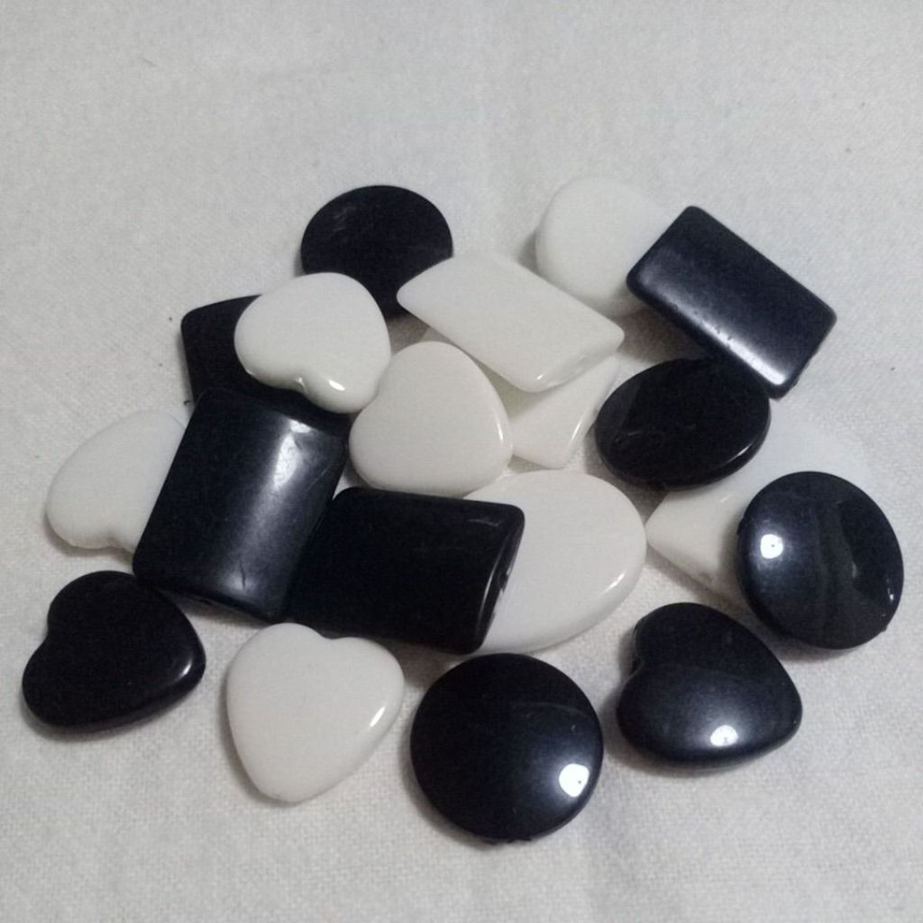 20 Pieces Random mixed shape beads spacer name tags acrylic beads for ...