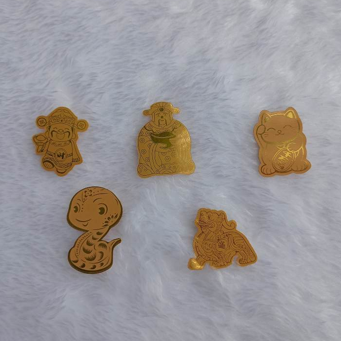 Feng Shui Lucky Stickers( Cat, Snake, Piyao, God of Wealth) | Shopee ...