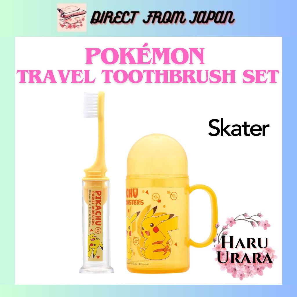 【Direct from Japan】Skater Pokémon Travel Toothbrush Set for Kids Medium ...