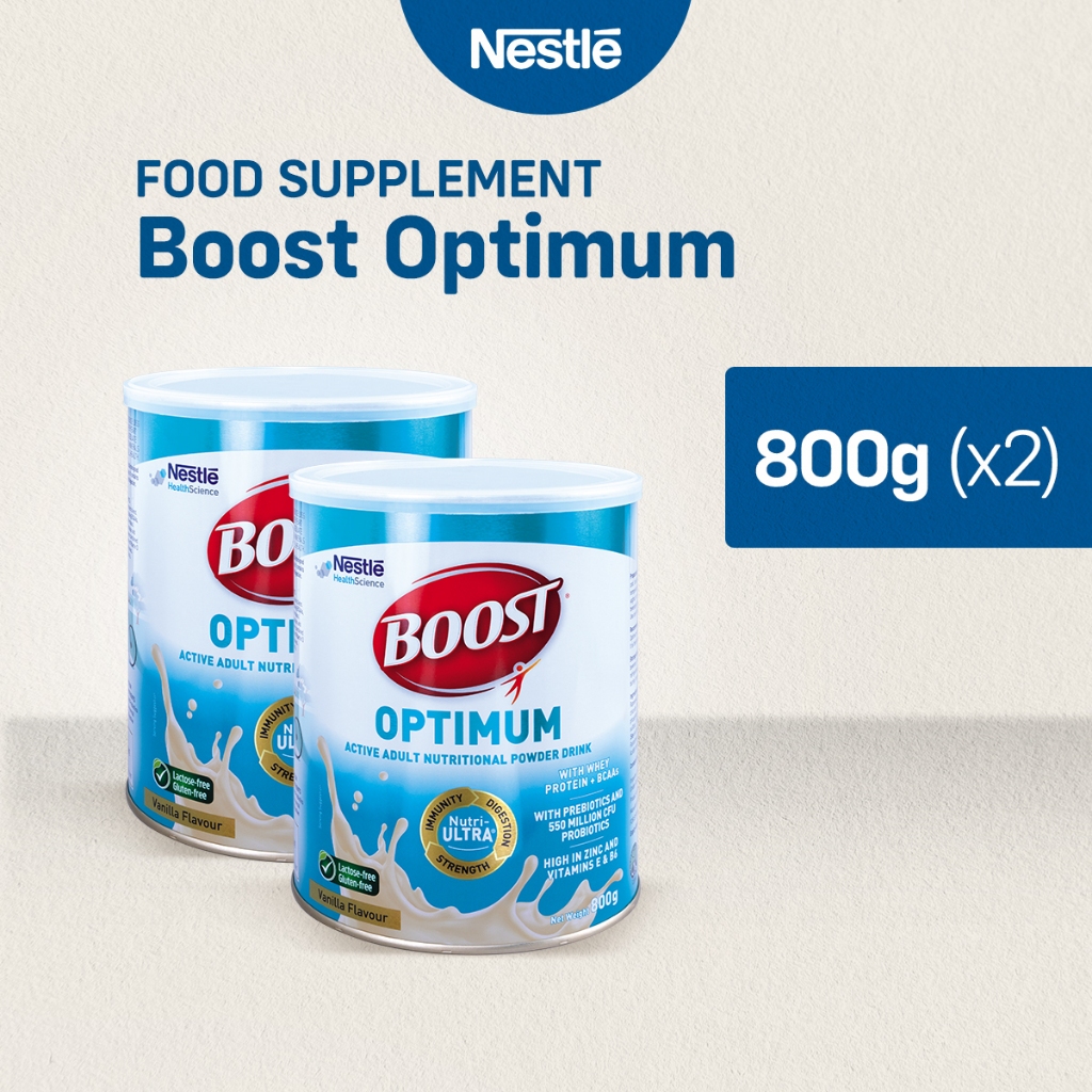 Nestle Boost Optimum Vanilla Adult Milk Powder 800G - Pack of 2 | Shopee Philippines