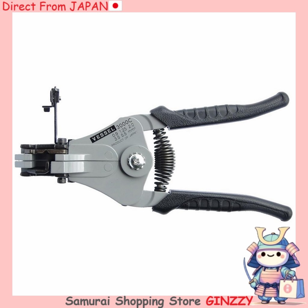 VESSEL Wire Stripper Flexible Wire C 3000C Black Made in Japan Japan ...