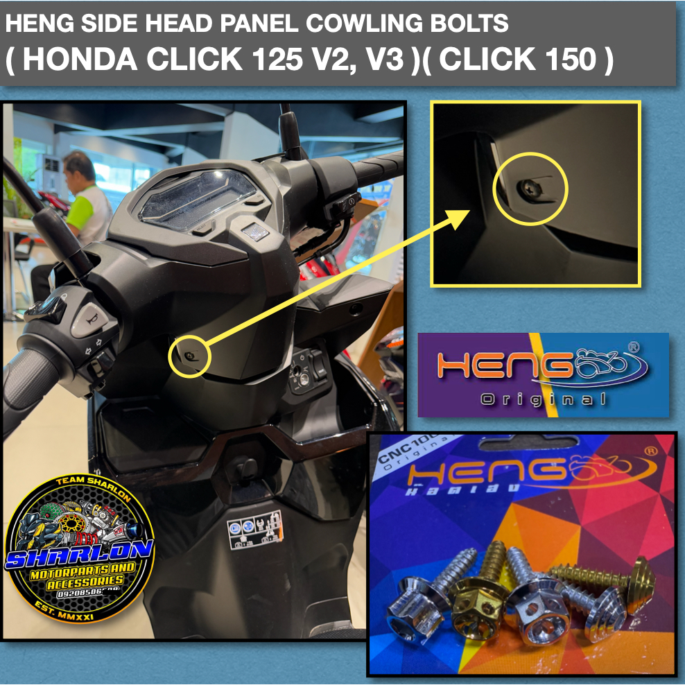 HENG Original Side Head Panel Cowling Fairing Bolts for HONDA CLICK V2 ...