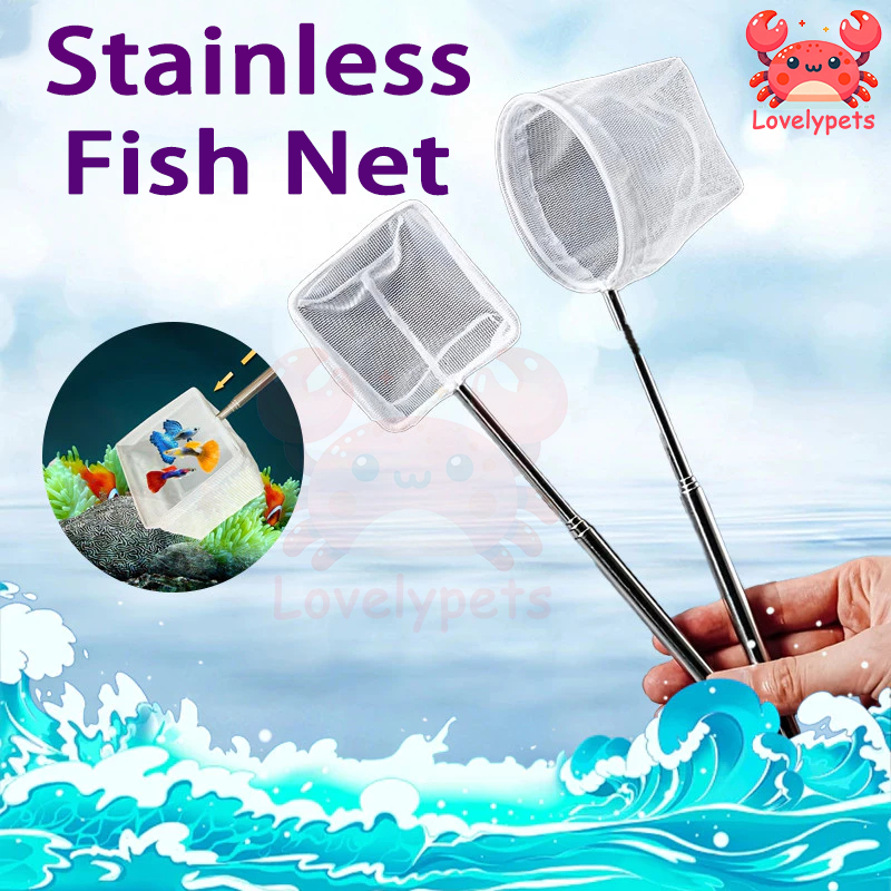 Stainless Fishing Net Aquarium Retractable Fish Net Stereo Deepens ...