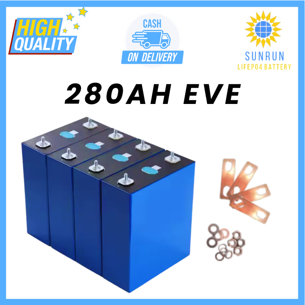 BRANDNEW EVE 280AH 3.2v Lifepo4 Prismatic Battery Good Quality 100%, Readable QR CODE | Shopee ...