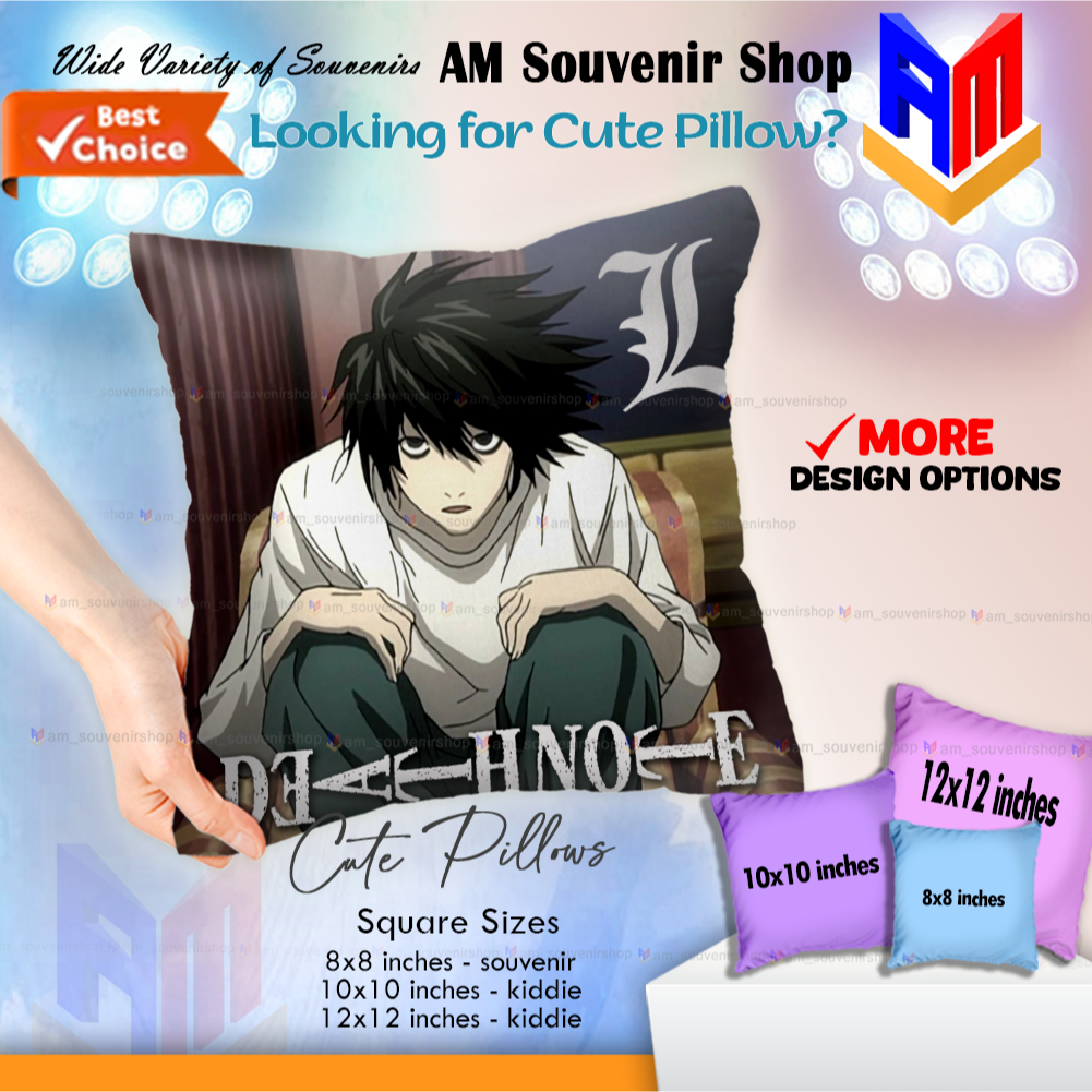 Death Note Pillow • Soft Plush Anime Gift • Ideal Travel Buddy or ...