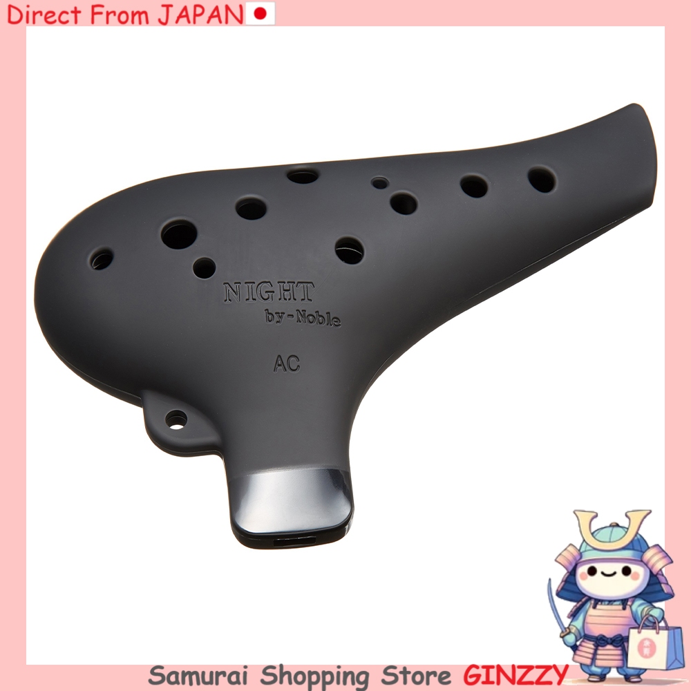 NIGHT by Noble Plastic Ocarina AC Black Rubber Finish Japan Musical ...