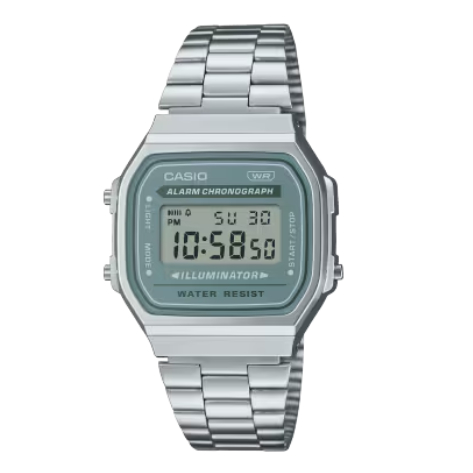 Casio A168 Vintage Teal Color Digital Unisex Watch A168WA-3A | Shopee ...