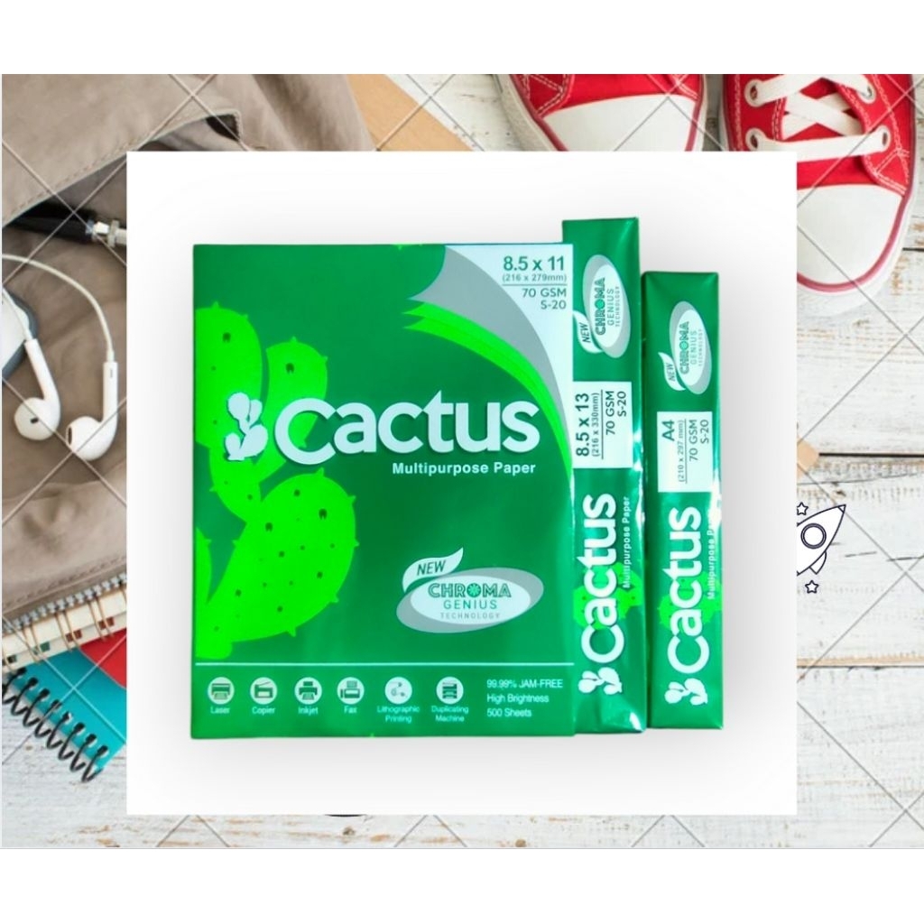CACTUS Bond Paper / SHORT, A4, LONG / Copy Paper | Shopee Philippines