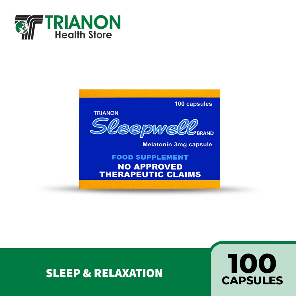 Sleepwell, 3mg Pure Melatonin, Natural Sleep Aid Enhancer 100 Capsules ...