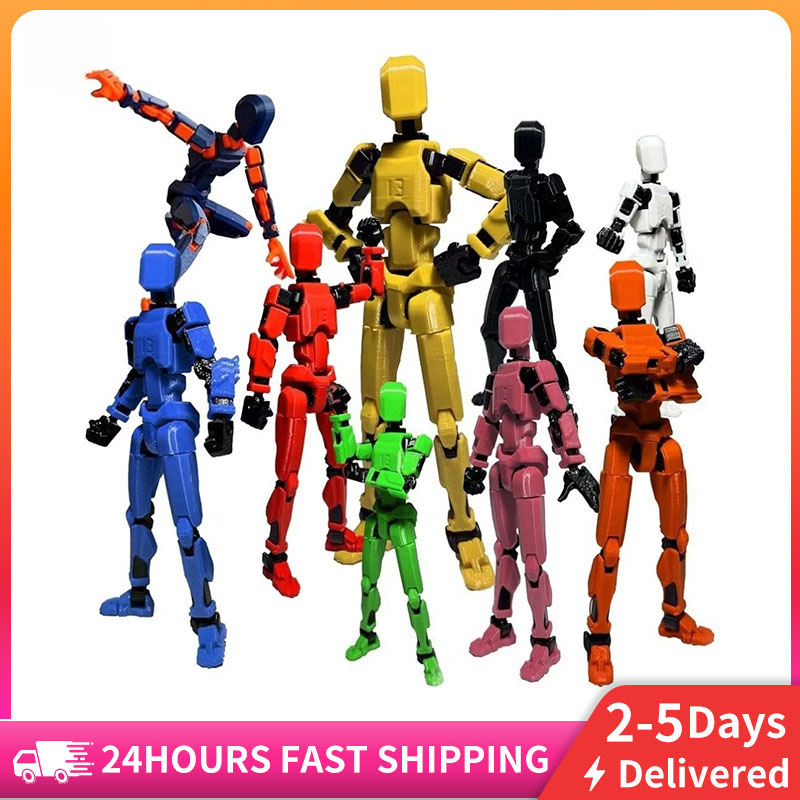 YukToy Lucky 13 Action Figure Toy 3D Figure Multi-Jointed Movable Robot ...