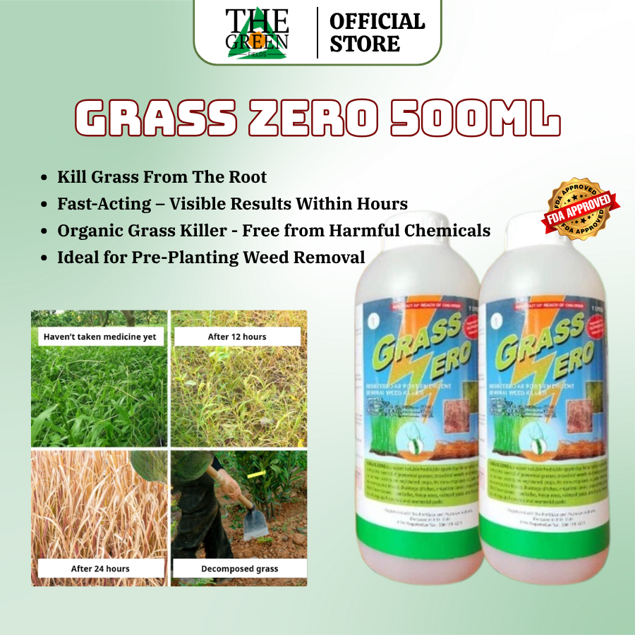 GRASS ZERO ( 500ML ) / WEED ELIMINATOR / GENERAL CLEARING / WEED KILLER ...