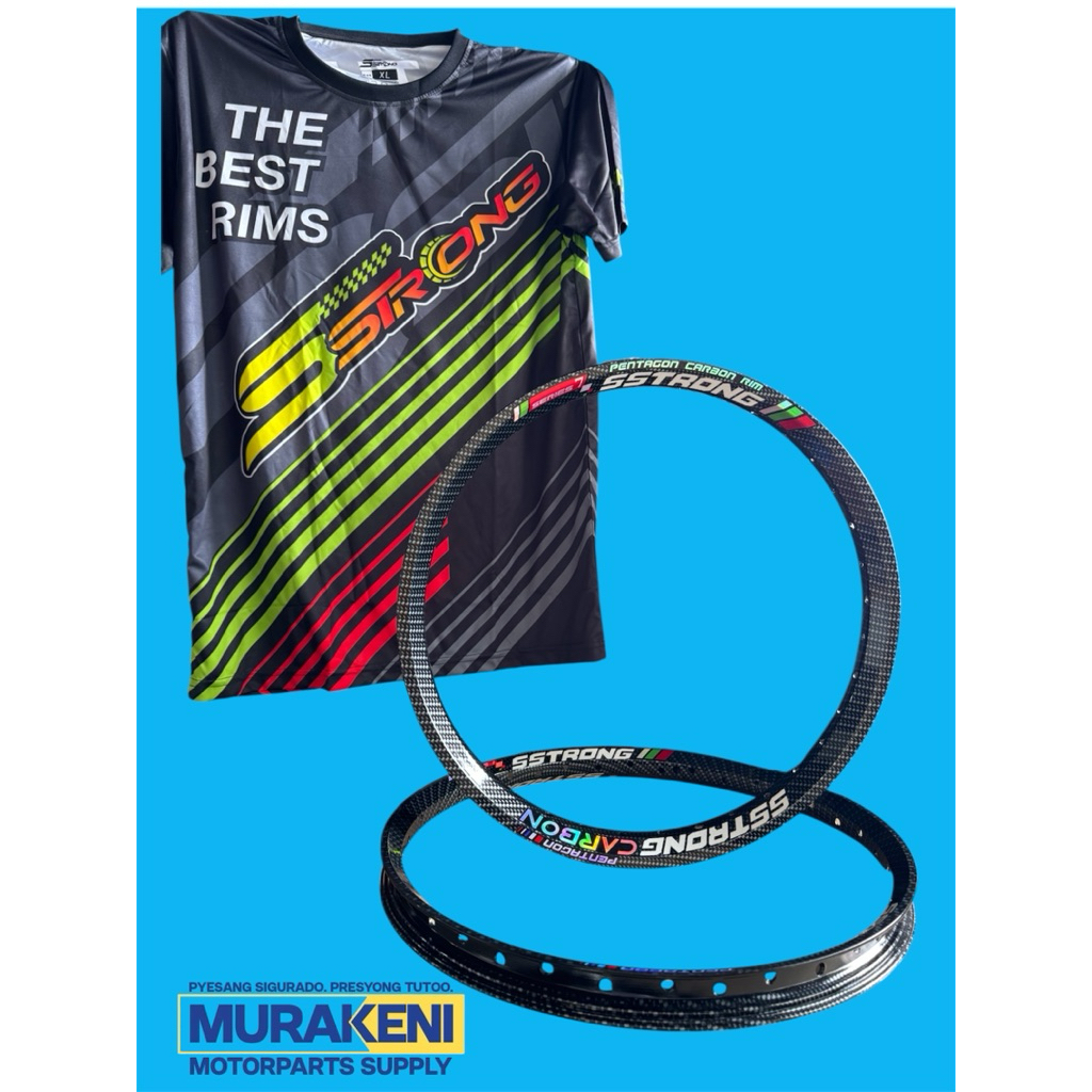 STRONG RIM ALLOY PENTAGON CARBON 1.10X17/1.40X17 | Shopee Philippines