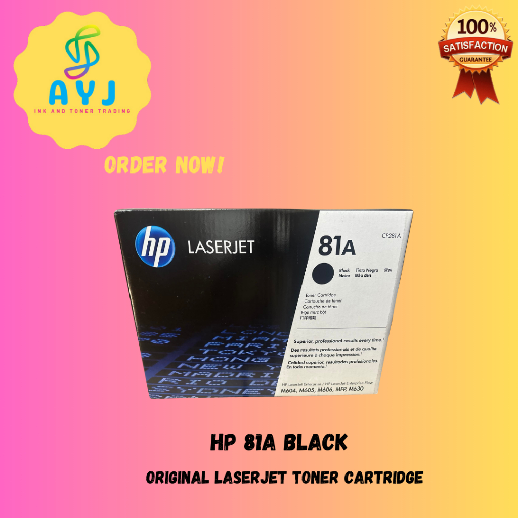 HP 81A Black Original LaserJet Toner Cartridge (CF281A) | Shopee ...