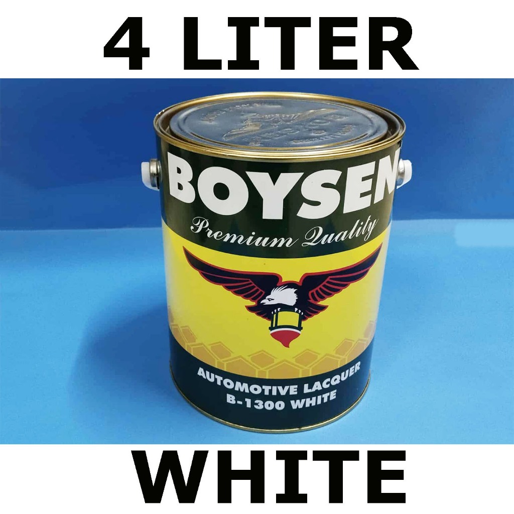 ( 4 LITER ) BOYSEN AUTOMOTIVE LACQUER == WHITE B-1300 == 1 GALLON ...