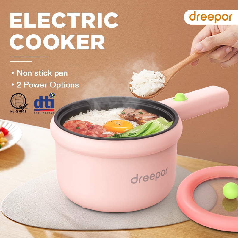 Dreepor Mini Rice Cooker Small Multifunctional Electric Cooker Cooking Pot Household Non Stick ...