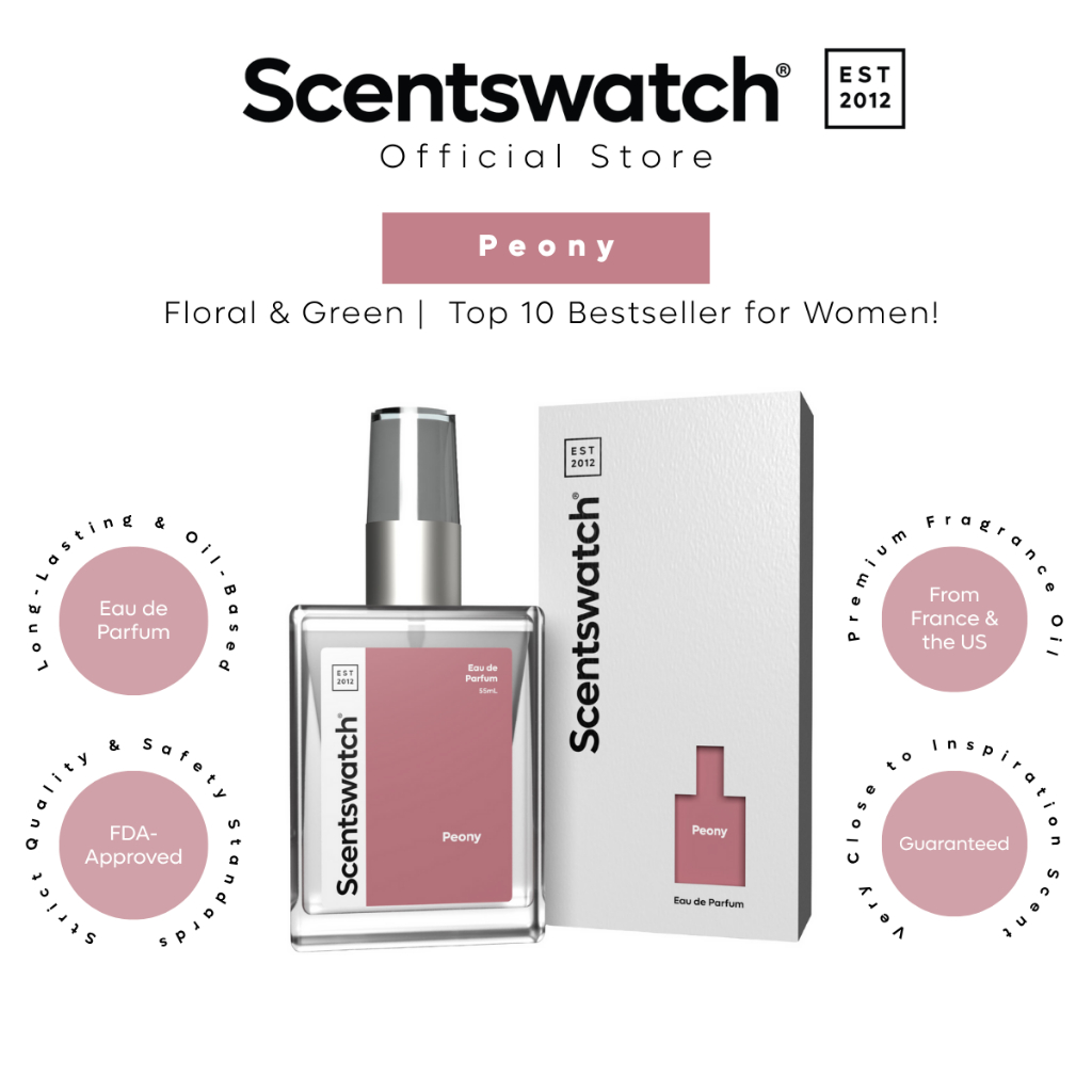 Scentswatch PEONY Perfume For Women: Long-Lasting Oil-Based Floral Eau ...