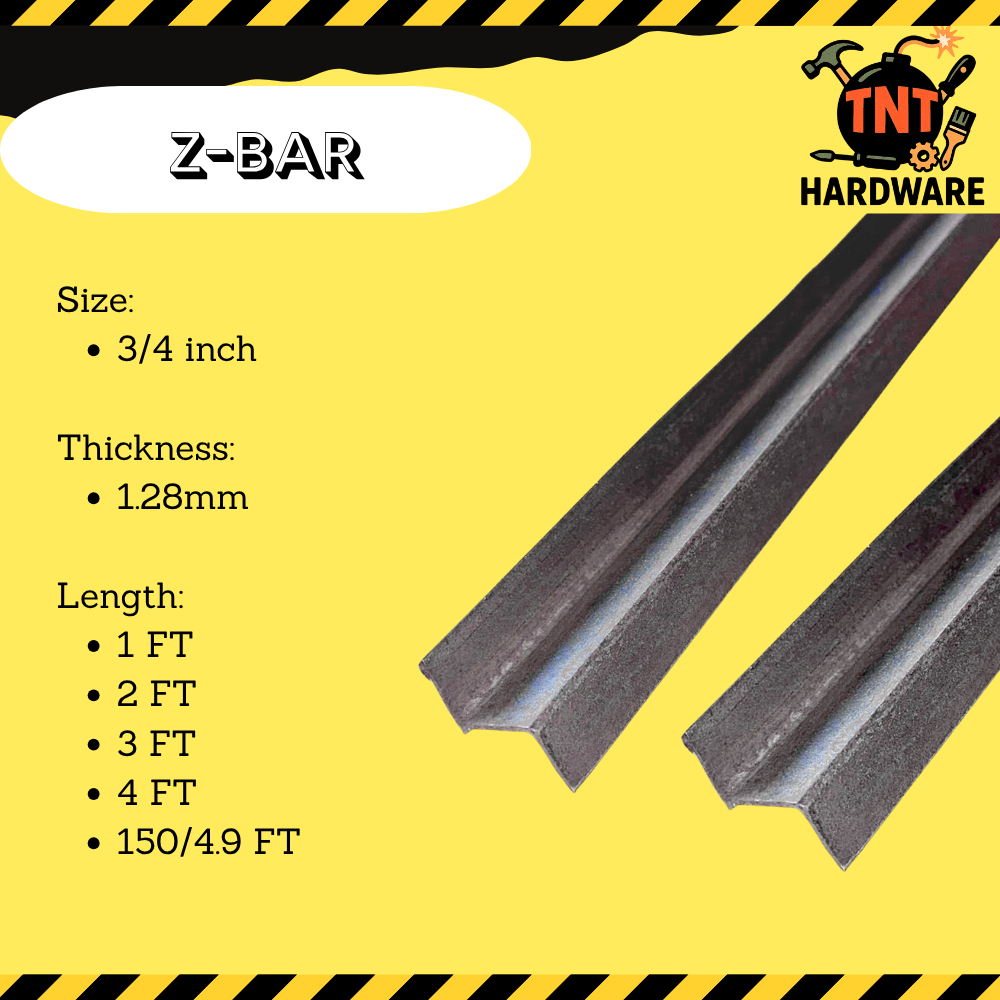 Z-Bar Steel Bar 3/4 for Steel Window Sold Per 1 Foot to 150 cm | Shopee ...