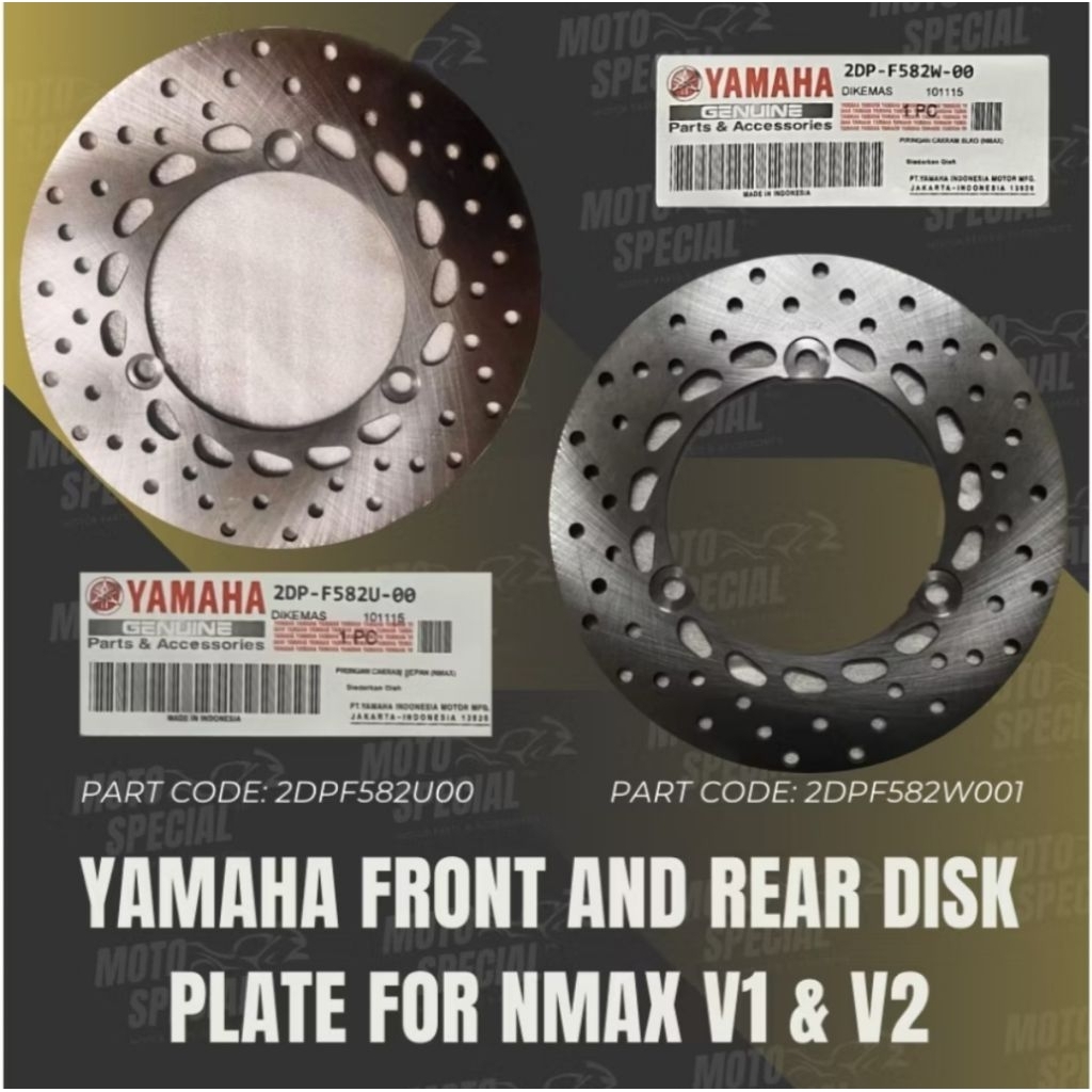 YAMAHA STOCK ROTOR DISC BRAKE SET REAR/FRONT FOR NMAX V1 V2 | Shopee ...