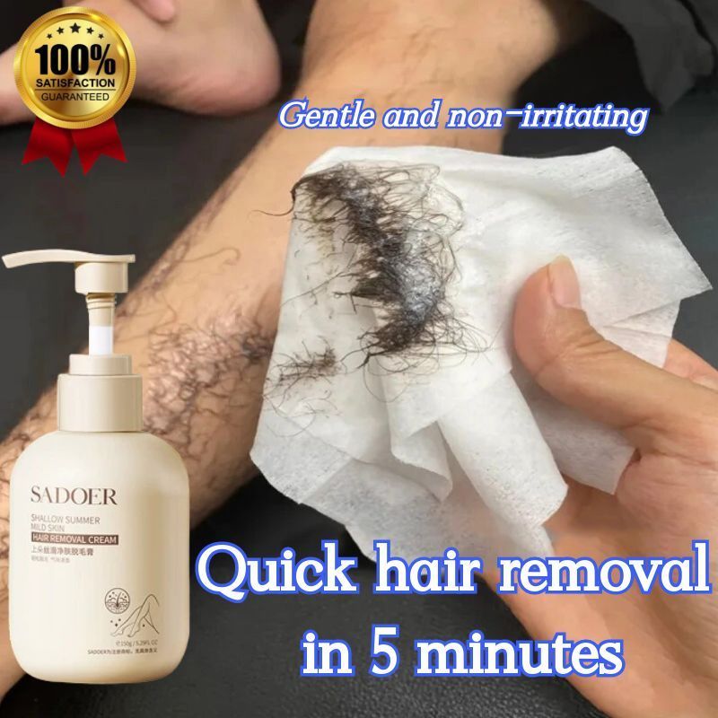 Painless Hair Removal Cream Permanent No Residue Depilatory Cream Men ...